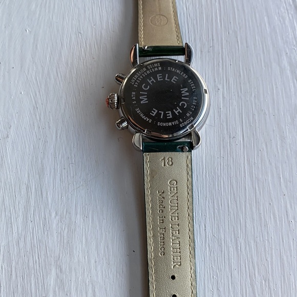 Michele | Accessories | Authentic Michele Csx Diamond Watch Emerald ...